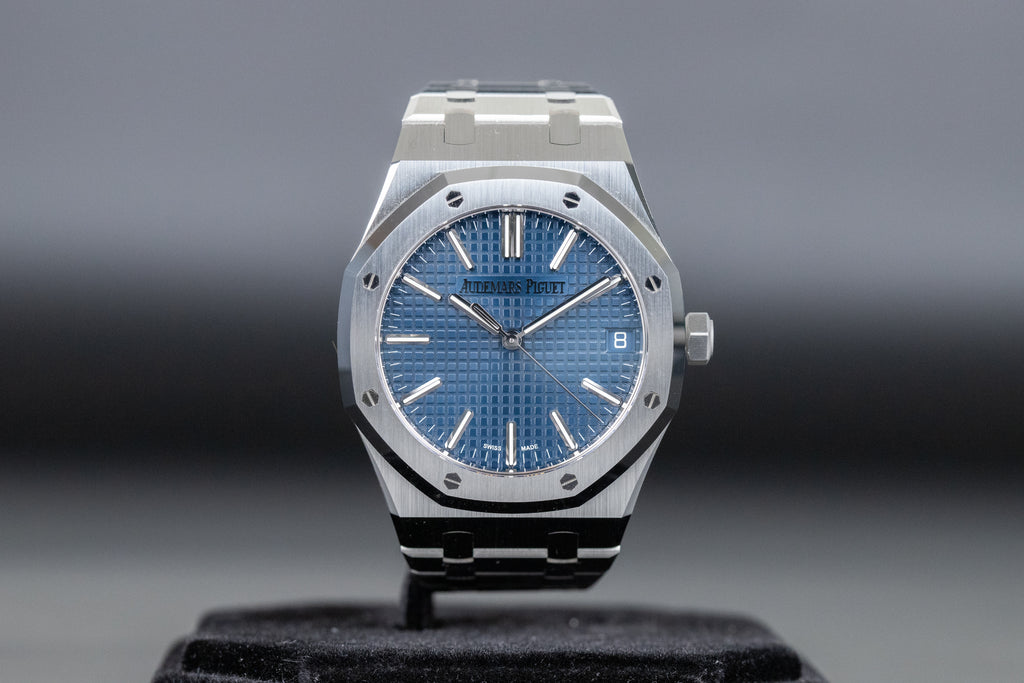 Audemars Piguet15510ST Royal Oak Blue Dial – Newport Watch Club