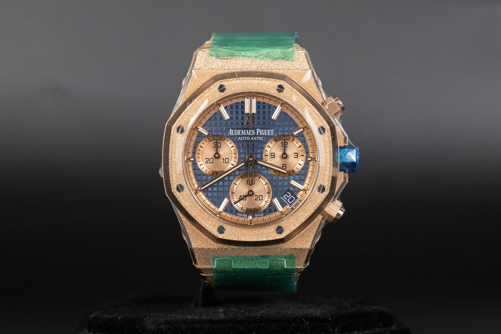 Audemars Piguet26239OR Royal Oak Chronograph Flyback Frosted Blue Dial ...