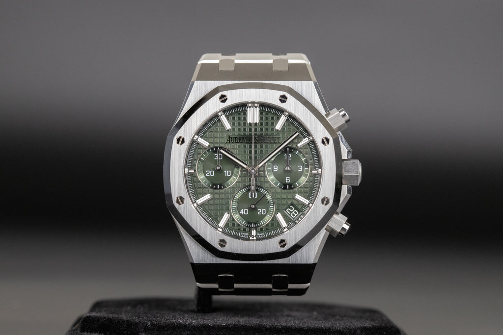 Audemars Piguet26240ST Royal Oak Chronograph Flyback Green Dial "50th ...