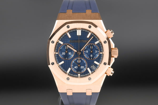 Audemars Piguet 26240OR Royal Oak Chronograph Flyback Blue Dial "50th ...