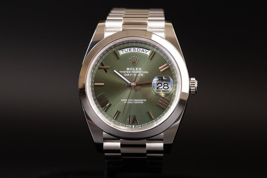 Rolex228206 DayDate 40 Olive Dial – Newport Watch Club
