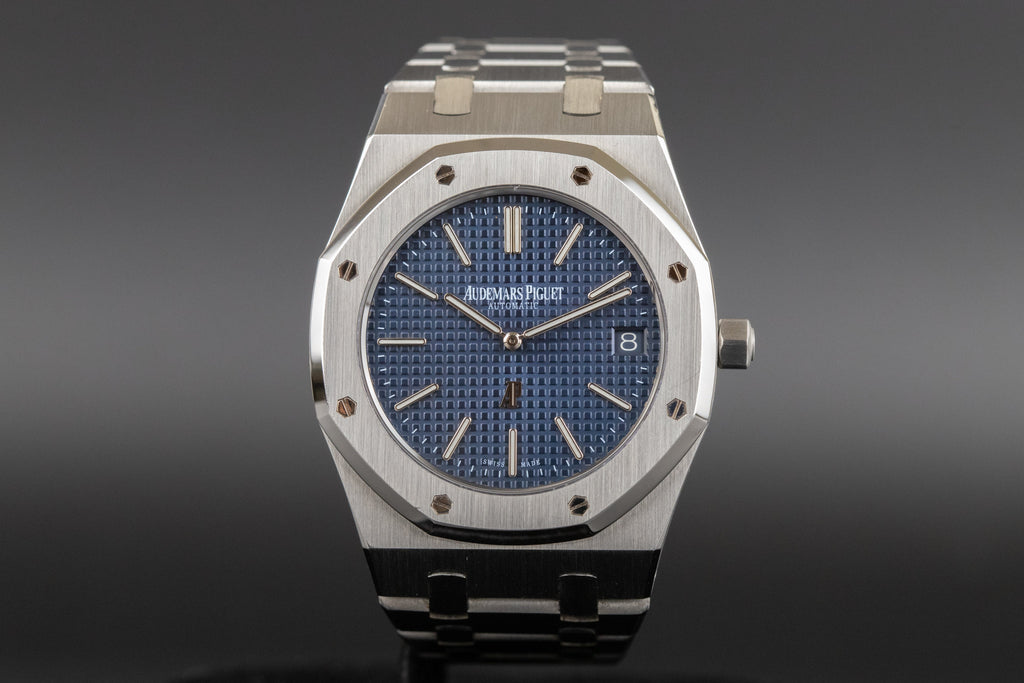 Audemars Piguet15202ST Royal Oak Jumbo Blue Dial – Newport Watch Club