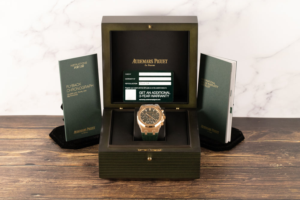Audemars Piguet26240OR Royal Oak Chronograph Flyback Green Dial ...